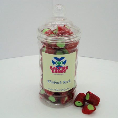 Sugar Free Rhubarb Rock Sweets | Saltire Candy | Online Scottish Sweet Shop